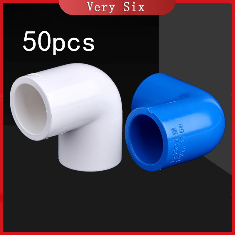 50Pcs 20mm PVC Elbow 1/2" 90 Degrees Plumbing Connector - Blue and ...