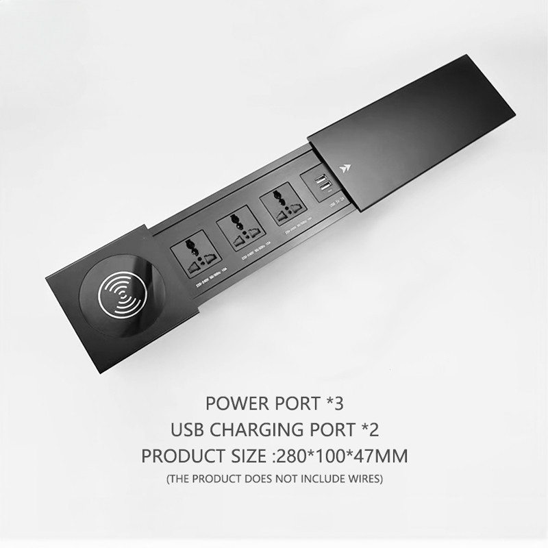 Embedded desktop socket side sliding hidden socket with conference table socket | Shopee Philippines