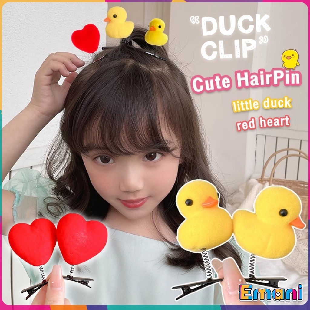 Little Yellow Duck Hair Pin Clip for Kids Hairpin Cute Plush for Hair ...
