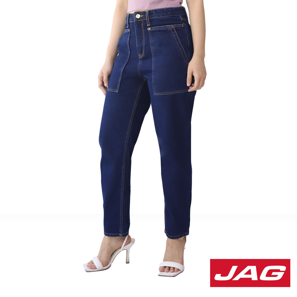 Jag Ladies Carrot Fit Boyfriend Jeans – Icy Blue 25" Inseam Denim | Shopee Philippines