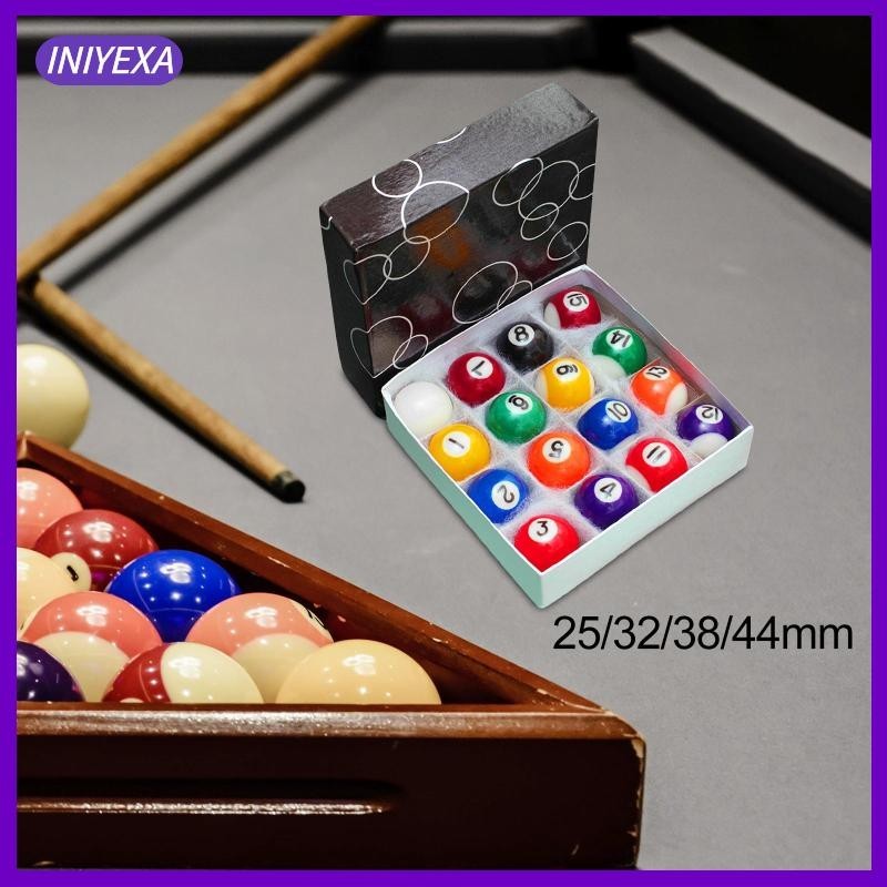 [Iniyexa] 16 Pieces Mini Billiard Balls Small Pool Ball Set for Home ...