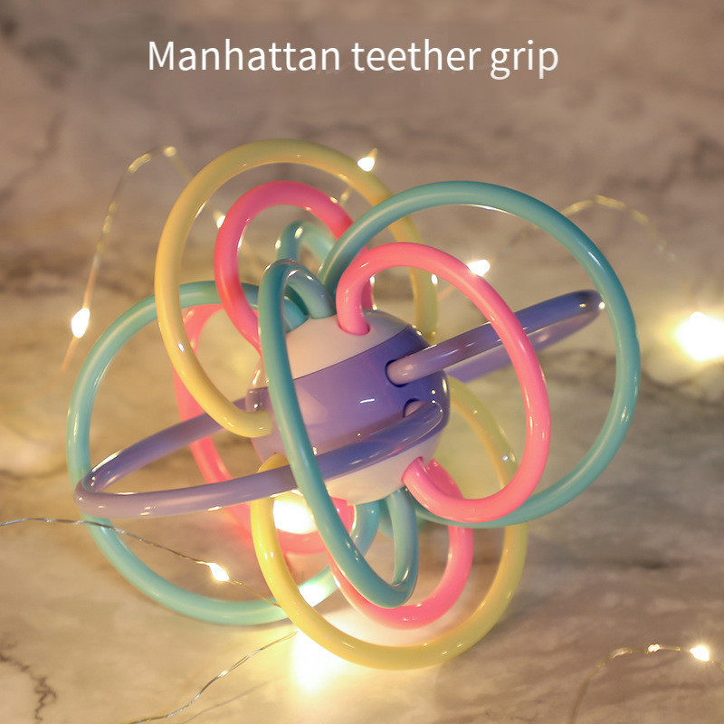 Baby Toy Manhattan ball Toy Tooth Grinder Hand Grab Ball Newborn BPA ...