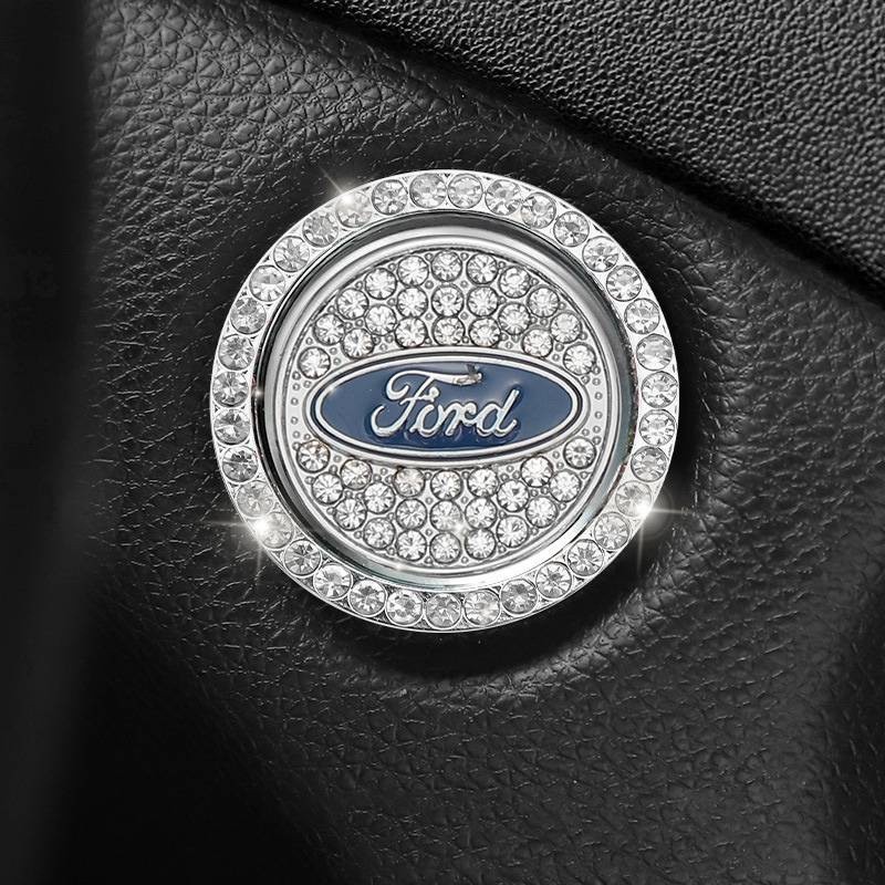 Ford Diamond inlay One click start button Car Ignition switch Sticker ...