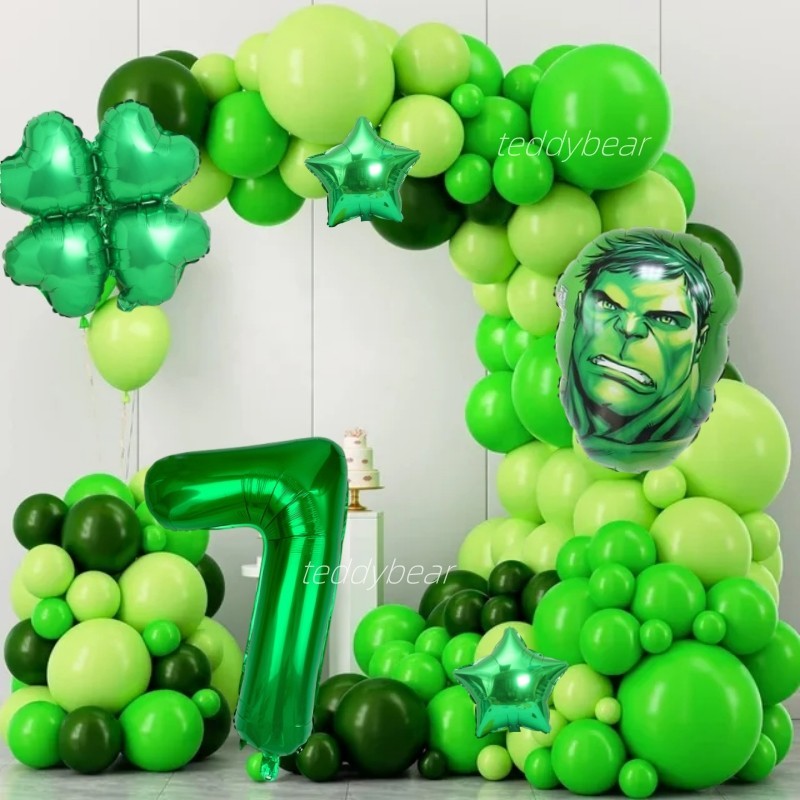The Avengers Superhero The Hulk Theme Balloon Garland Arch Kit Green ...