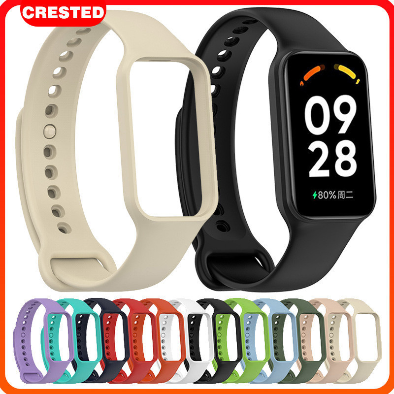 Rubber Case Strap for Mi Band 8 Active / Redmi Smart Band 2 Silicone ...