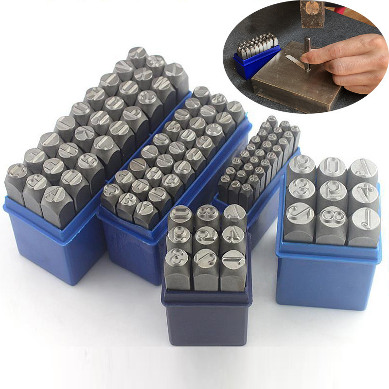 9~36 Pcs Letter & Number Metal Stamp Set Alphabet A-Z & Number 0-9 Iron ...