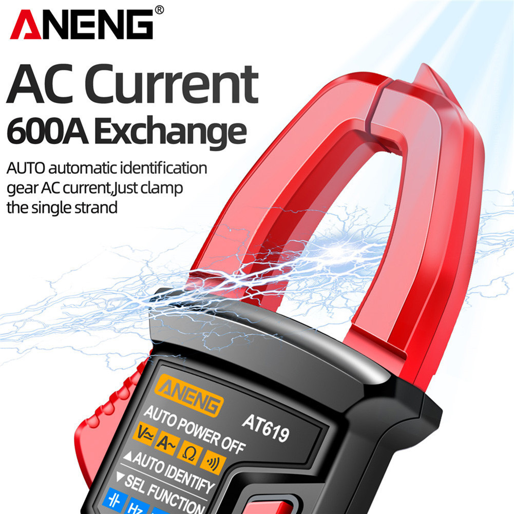 ANENG AT619 Digital Clamp Meter Voice Broadcast Professional Multimeter ...