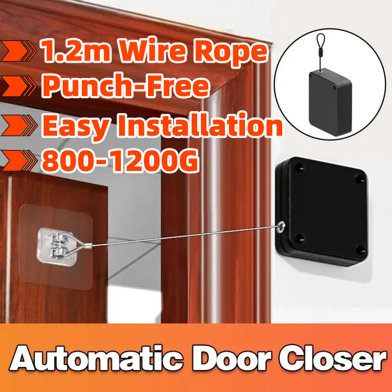 Punch-free Automatic Door Closer 500g-1200g Automatic Door Closing Door ...