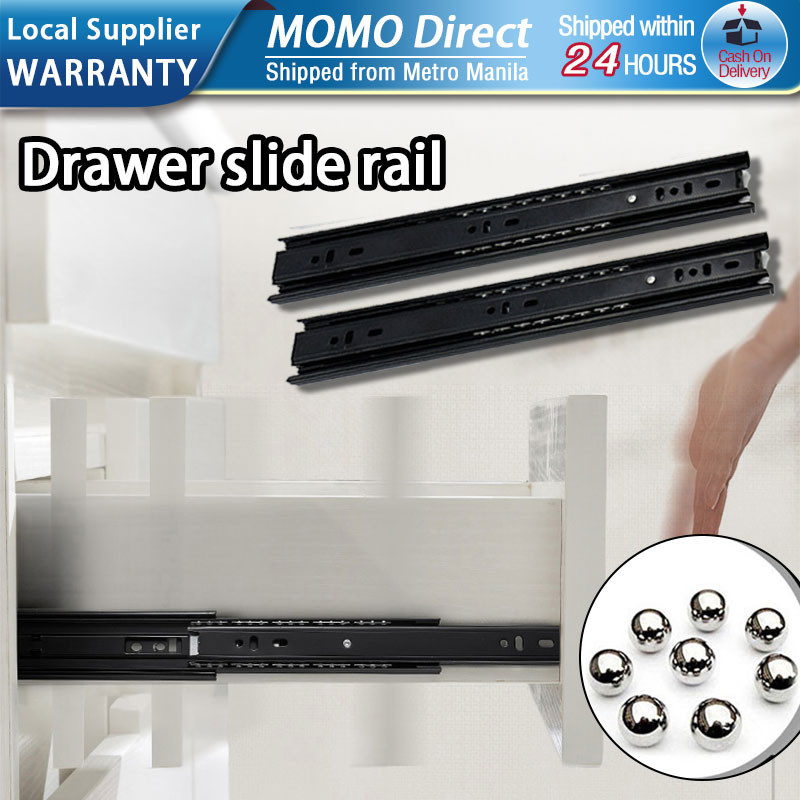 FF-Stainless Steel Drawer Slide Drawer Track Rail Sliding Three-Section ...