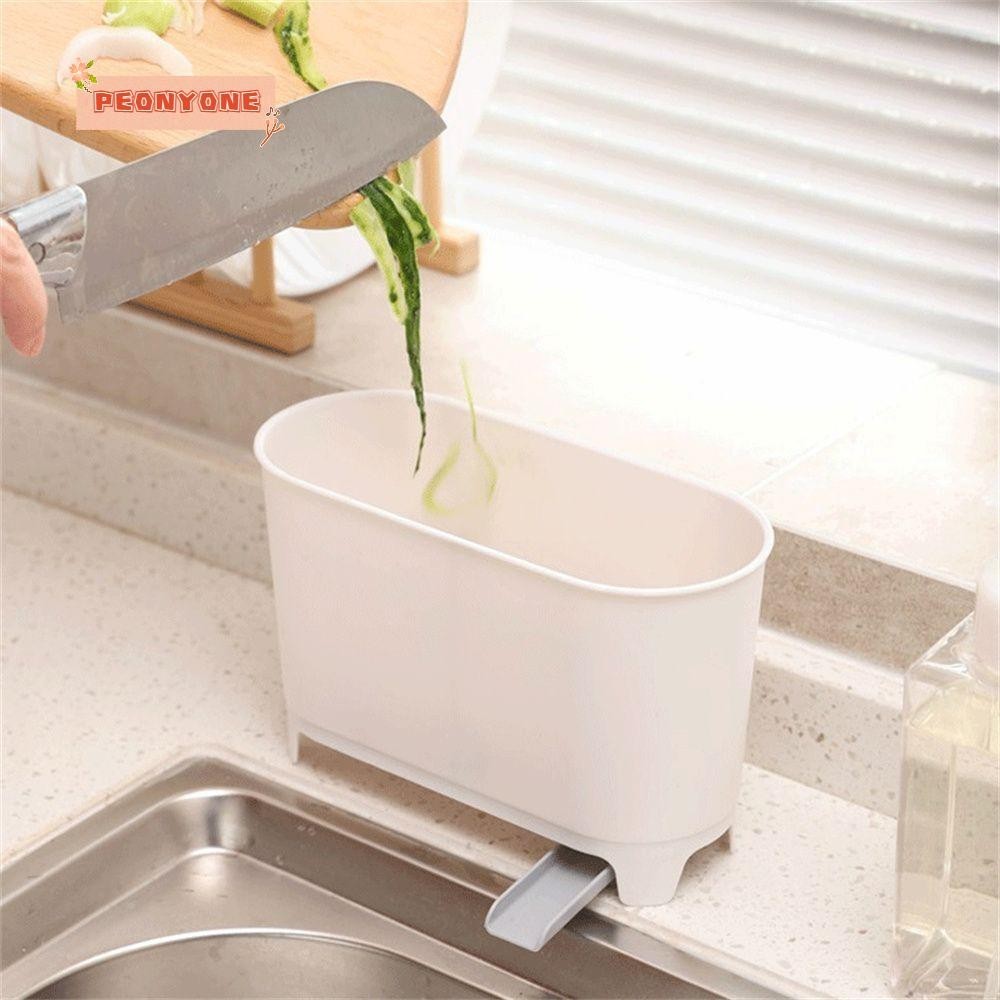 PEONYR Drain Bucket Sink Kitchen Waste Bucket Food Residue Storage Box ...