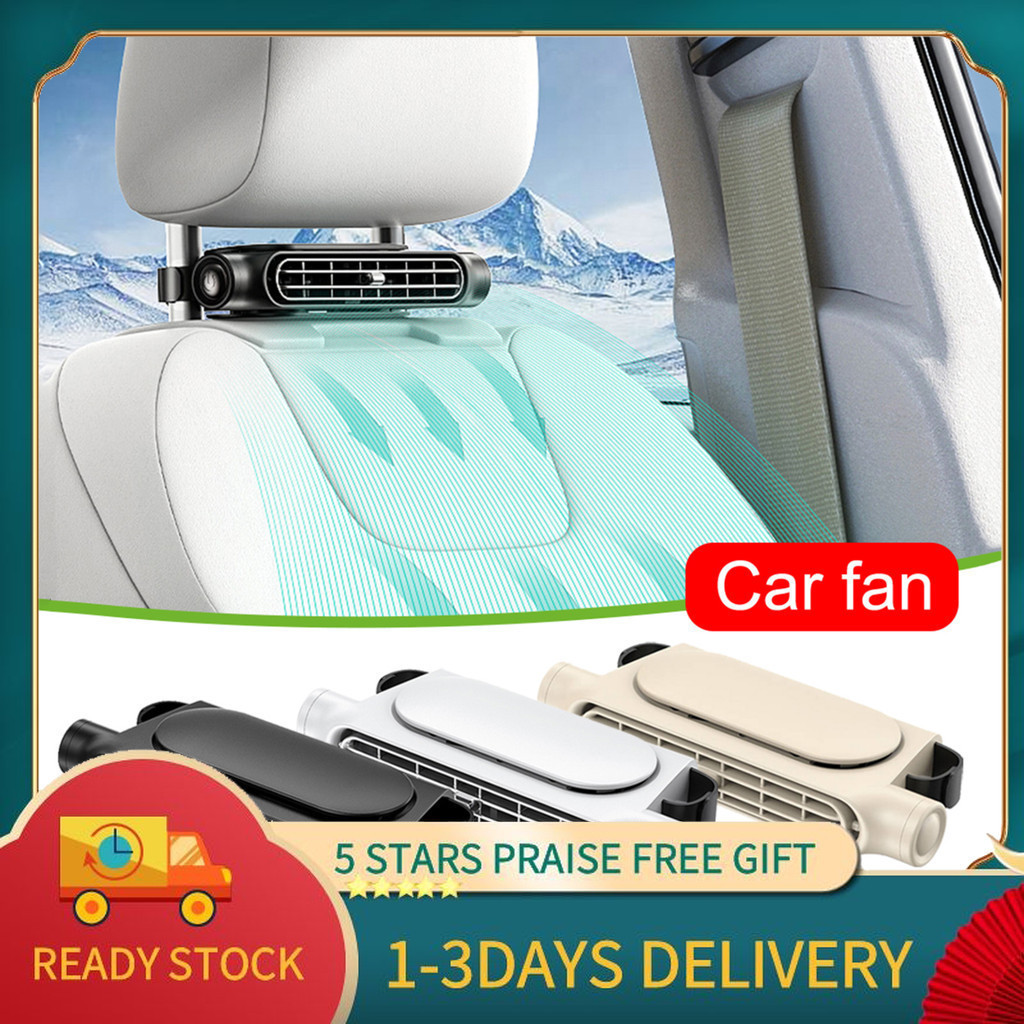 Car Rear Seat Fan USB Electric Car Cooling Fan Three Small Fans with ...