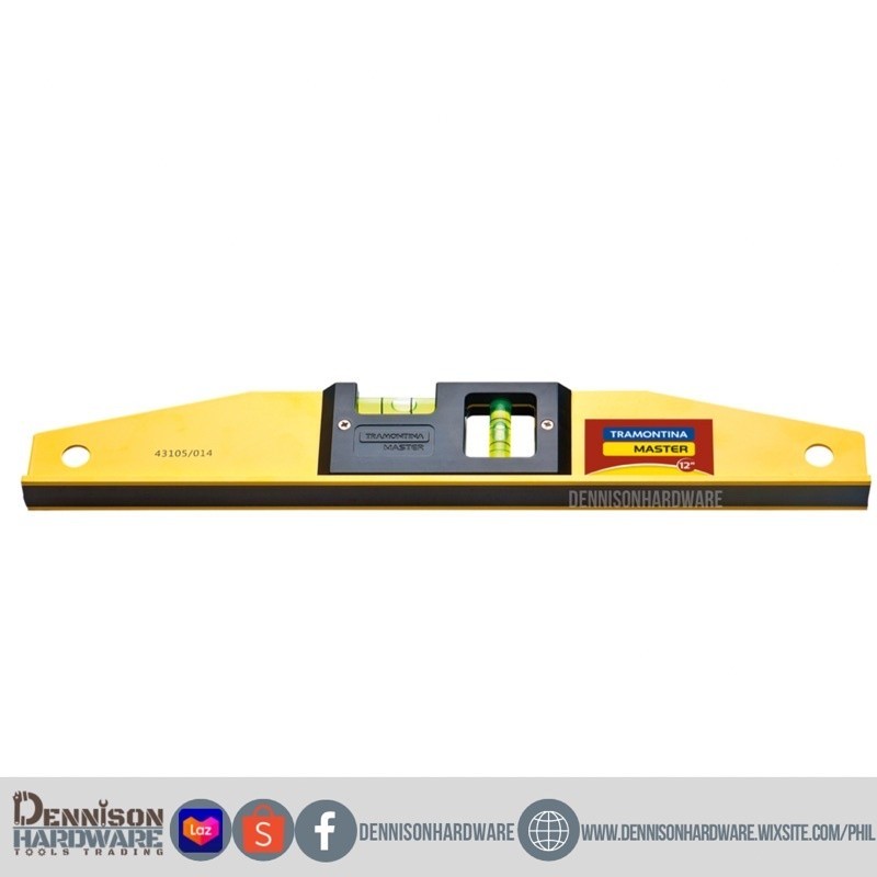Tramontina 12” Aluminum magnetic level bar with vials (Torpedo Level ...