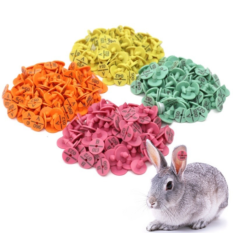 100pcs Rabbit Ear Tag With The Word Ear Laser Typing Copper Head ...