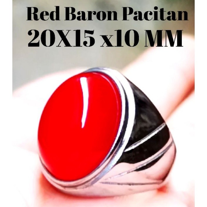 Super Luxurious Red Baron Pacitan Men's Ring Stone Super Crystal HQ ...