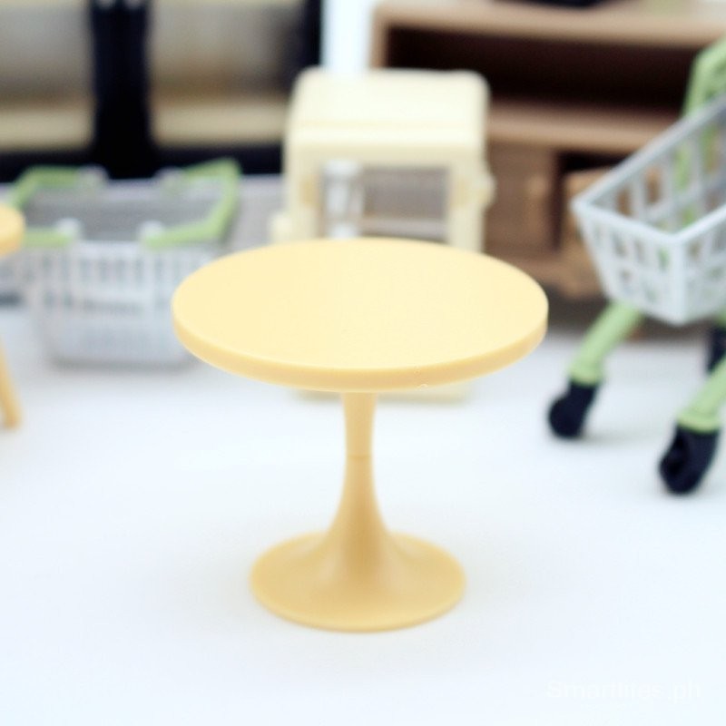Mini Small round Table DollhouseDoll House Table Model Dining Table ...
