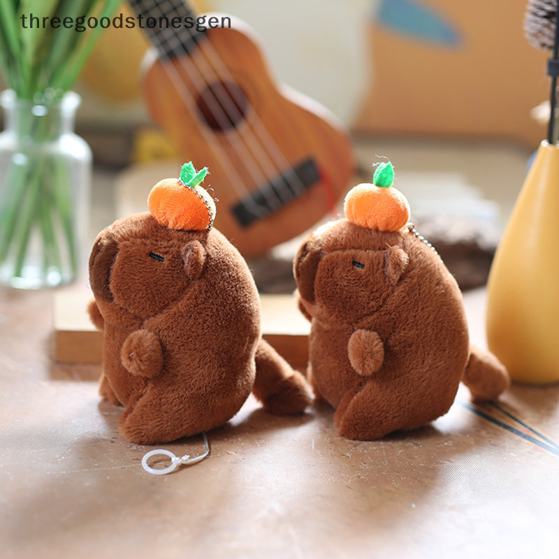 TGS 1Pcs Cute Capybara Plush Keychain Toy Realistic Capybara Stuffed ...