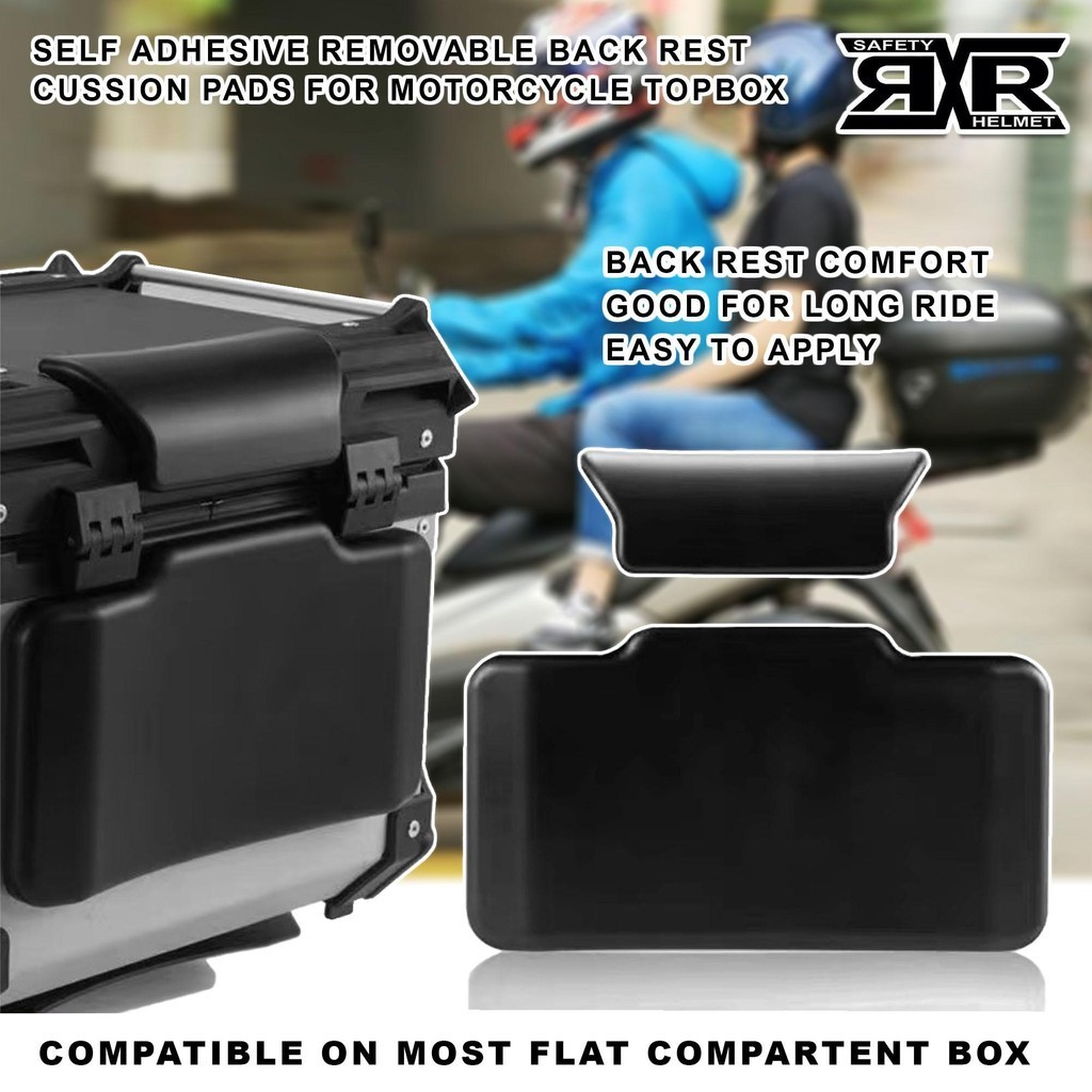 RXR Motorcycle Top Box Backrest Cushion Pad Universal Motorcycle Rear ...