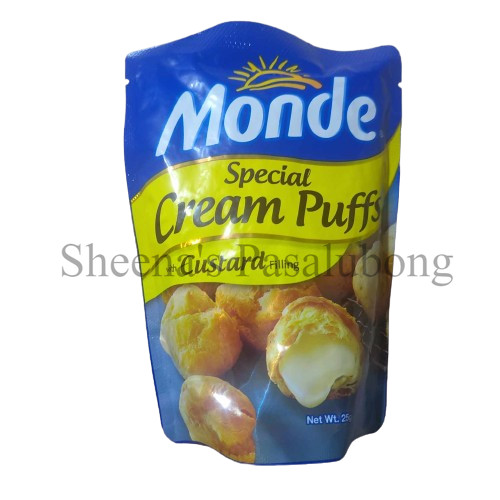 Monde Special Cream Puffs Custard 25G | Shopee Philippines