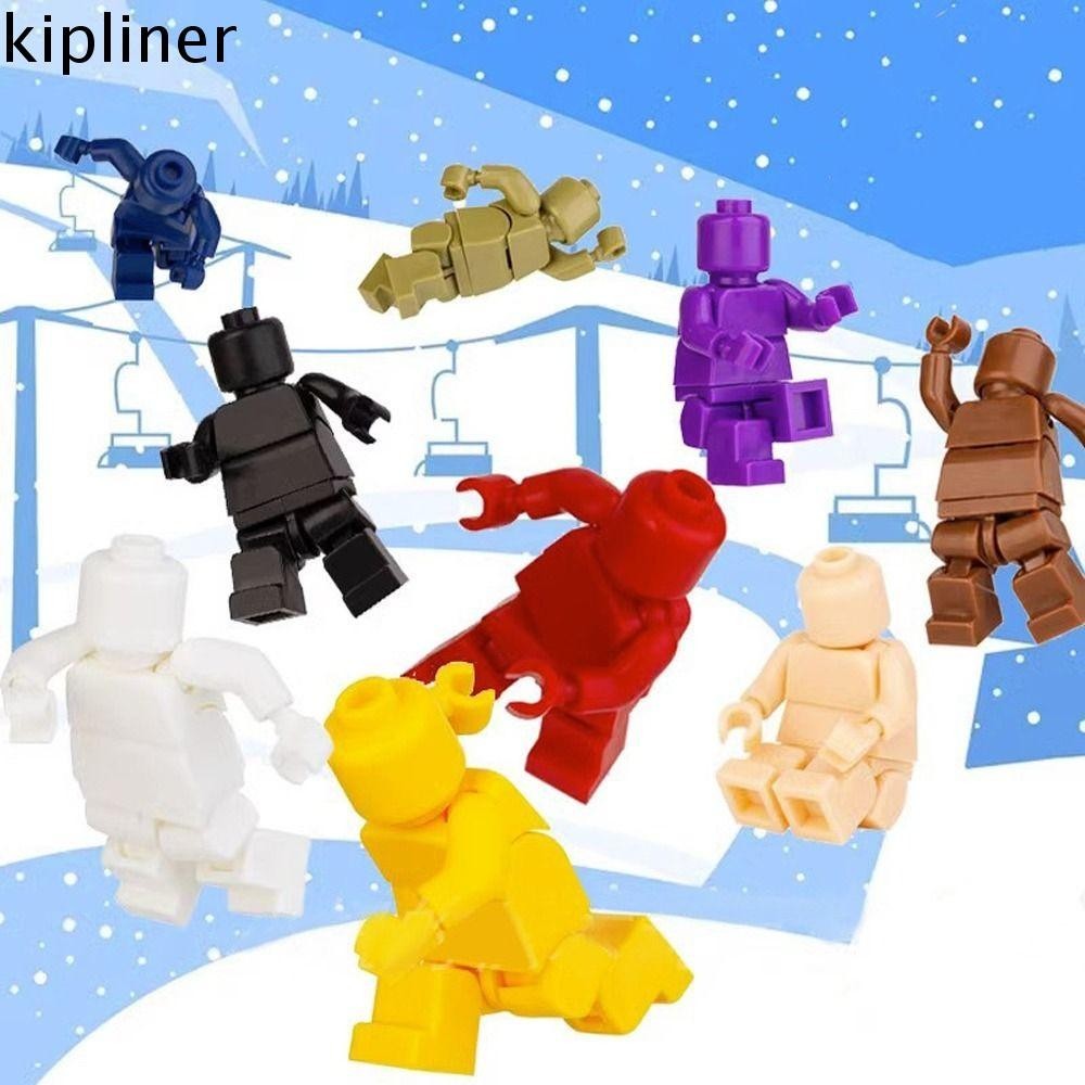 KIPLINER Building Blocks, Movable Head Waist Hand Building Mini Doll ...