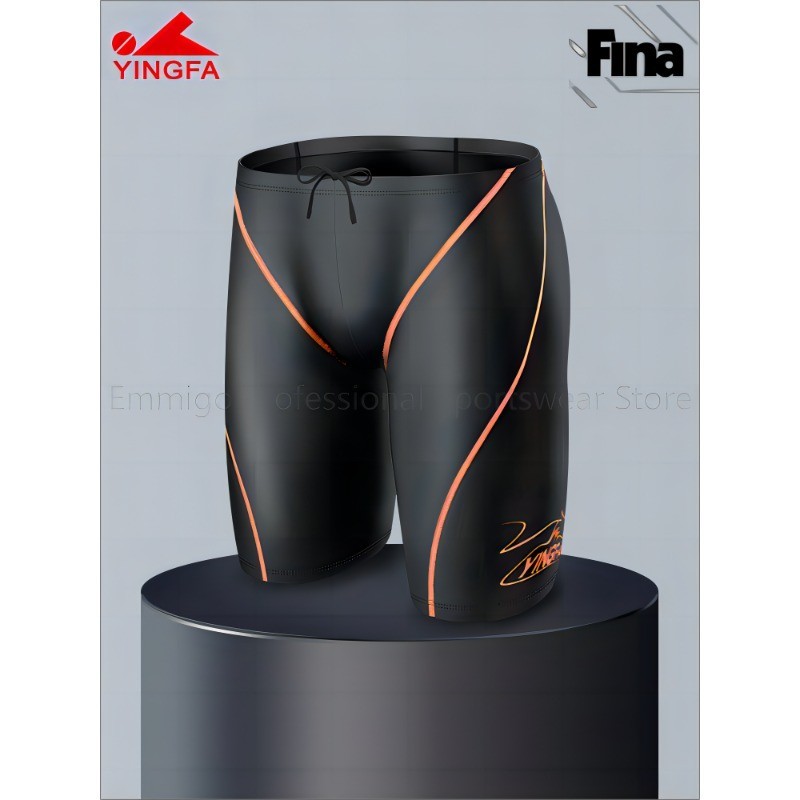 YINGFA Men'S Swimsuit Jammer FINA Competitive Swimming Trunks Fastskin ...