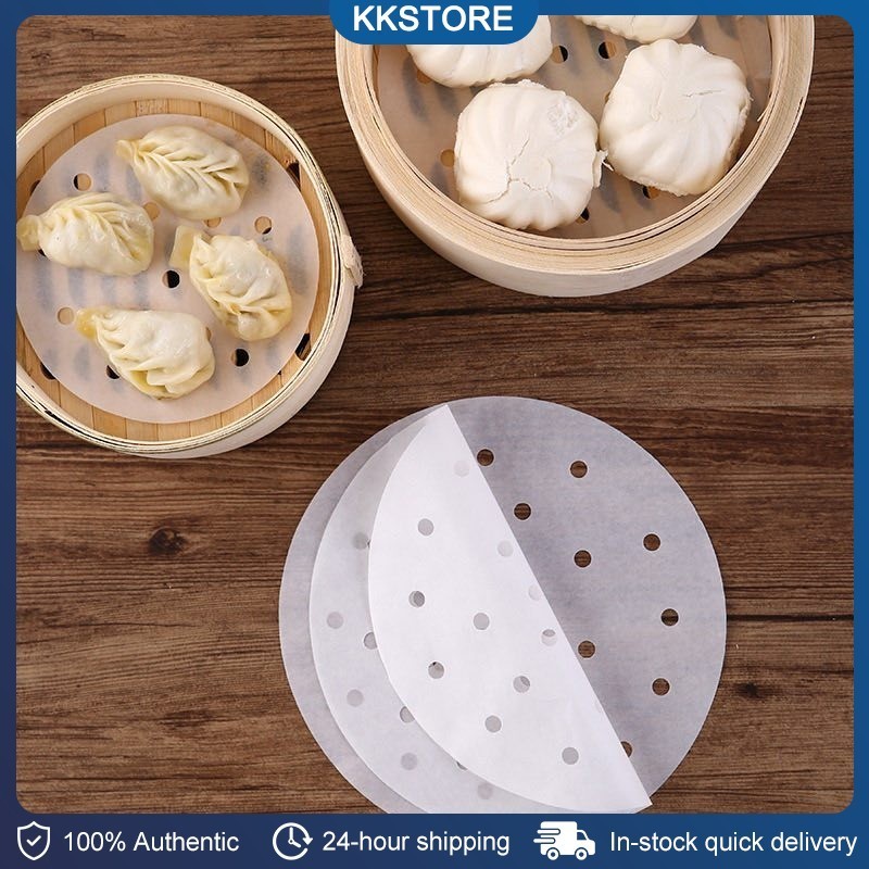 【COD】100pcs 6in/ 8in Steam Paper Dimsum Paper Air Fryer Paper Dimsum ...