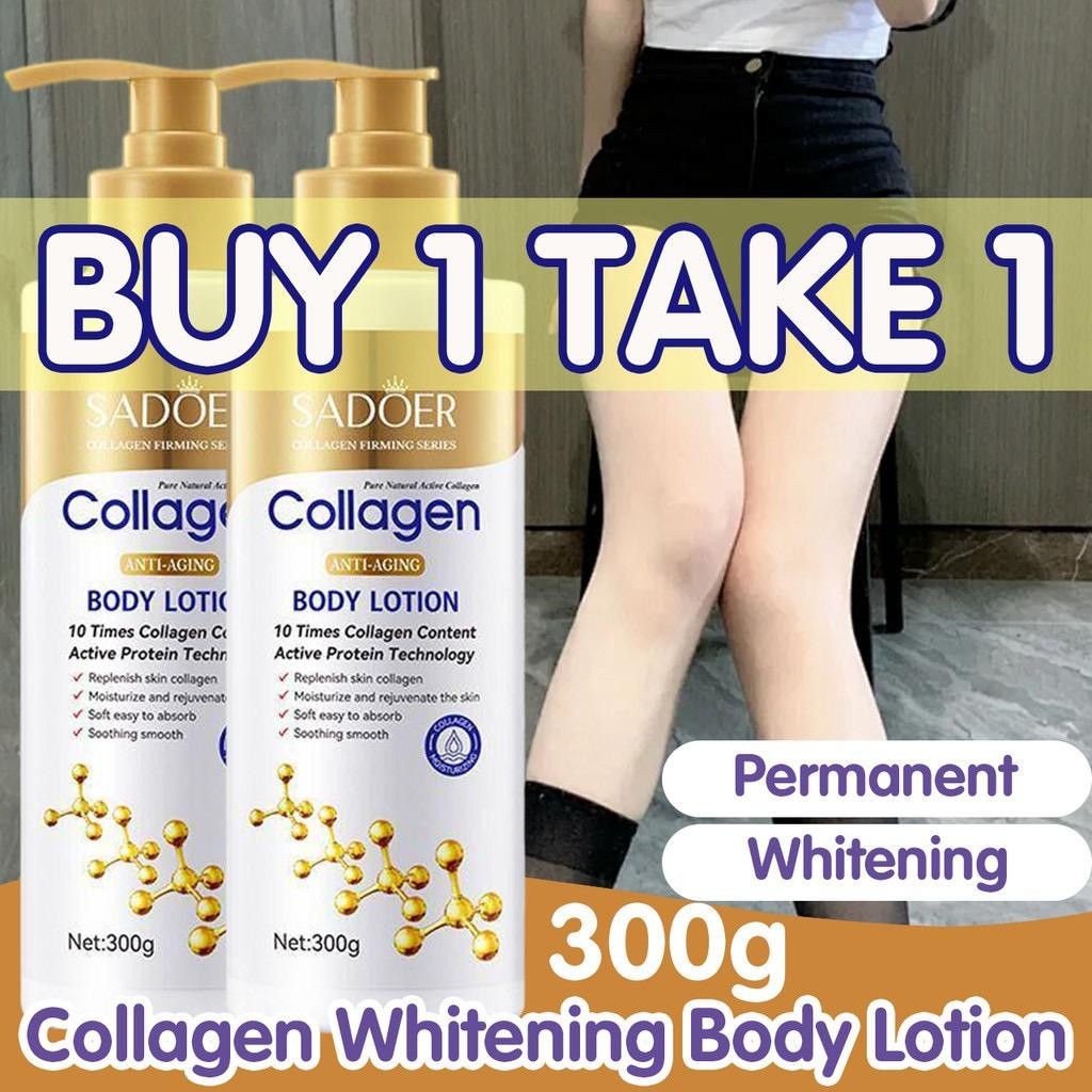 300g Collagen Whitening Body Lotion Moisturizing Firming skin Improve Dark skin Remove melanin ...