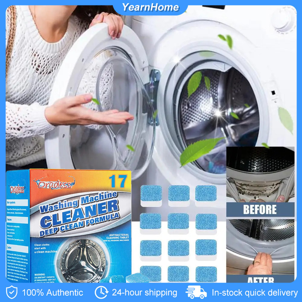 12pcs Washing Machine Cleaner Effervescent Tablets Cleaning Washer ...