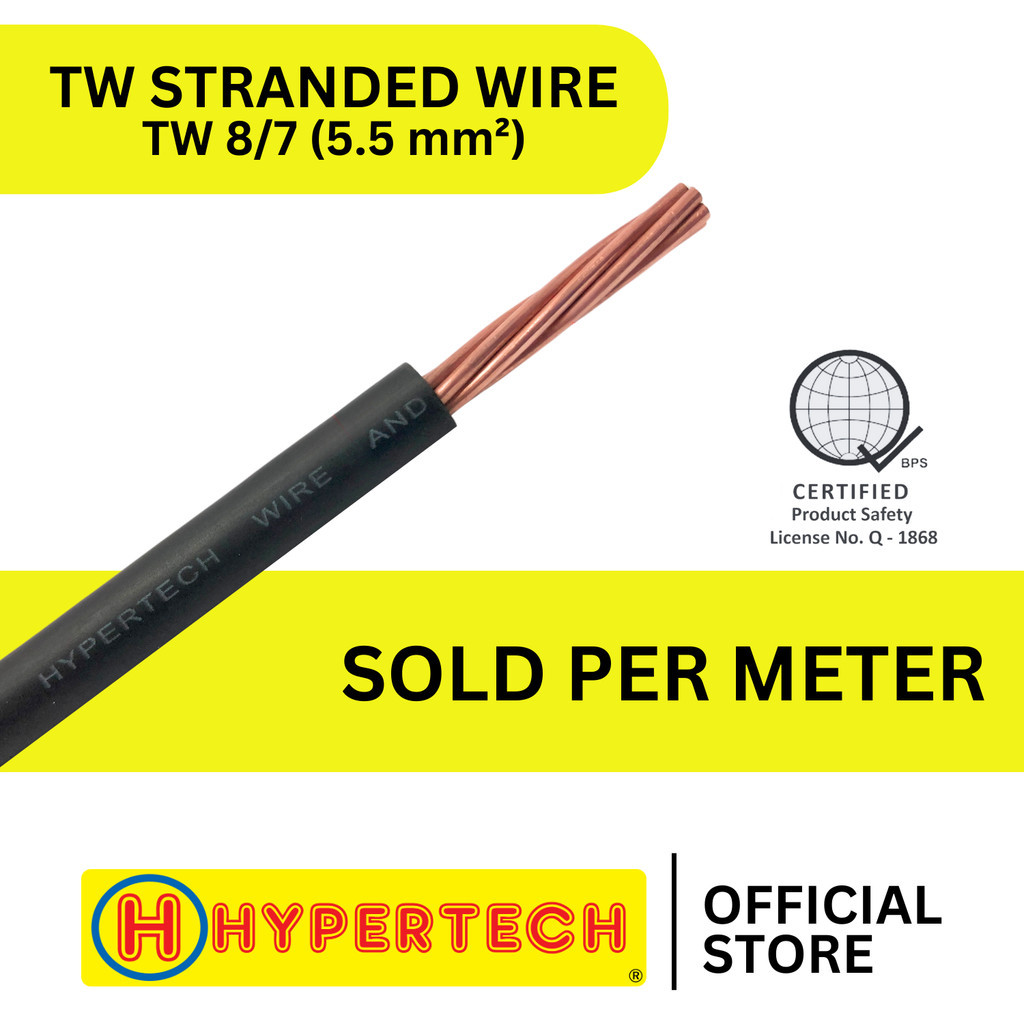 Hypertech TW Stranded Wire #8/7 PER METER Electrical Wire Durable ...