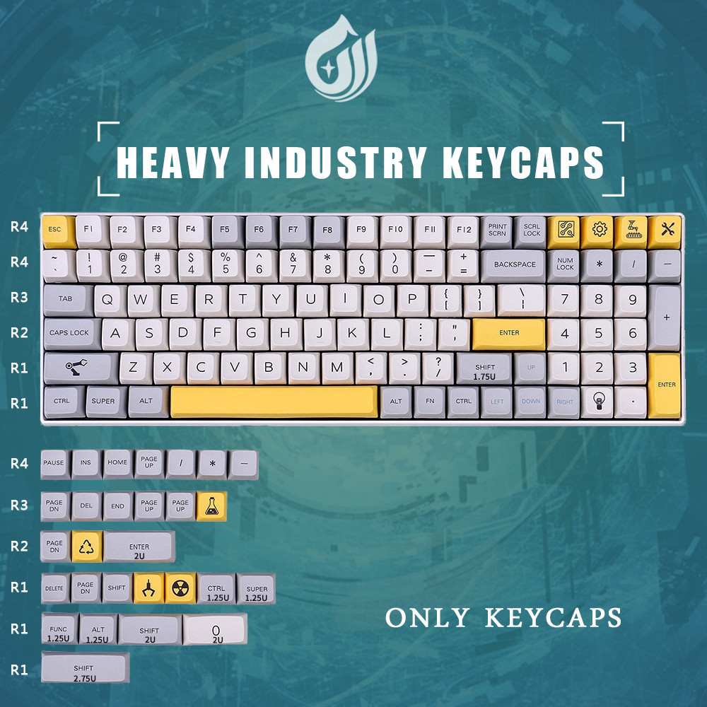 PBT Keycap 128 Key MDA Profile DYE-SUB Personalized Heavy industry ...