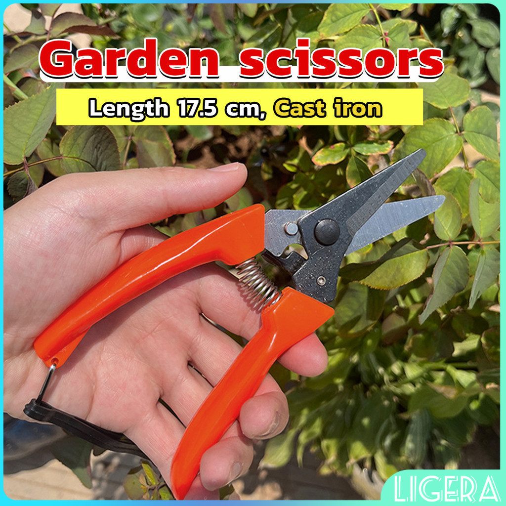 LIGERA Garden Scissors Pruning Grafting Shears Cast Iron Tree Branch Hands Pruner Cutter ...