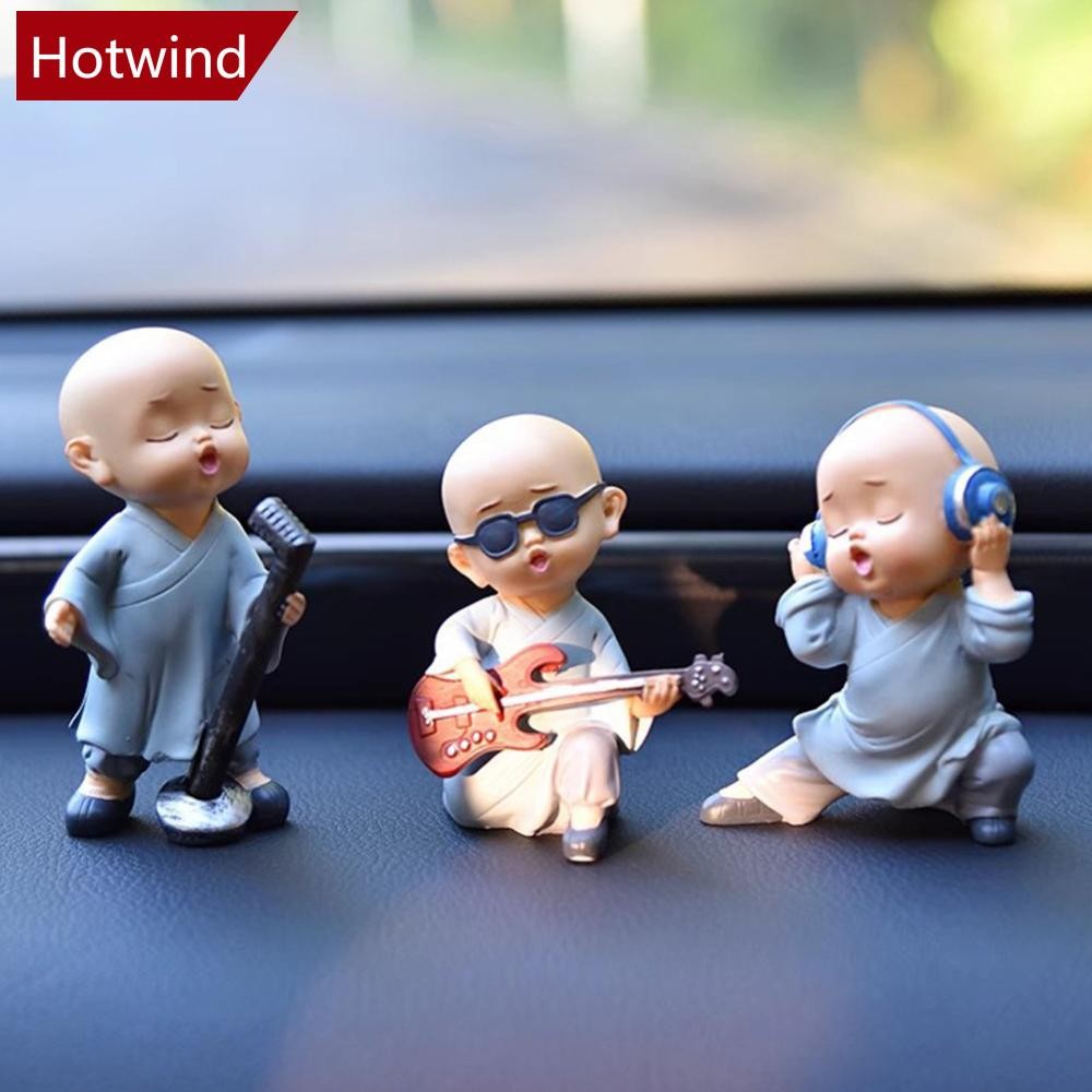HOTWIND Car Ornaments Buddhist Small Monk Auto Dashboard Turning Racing ...