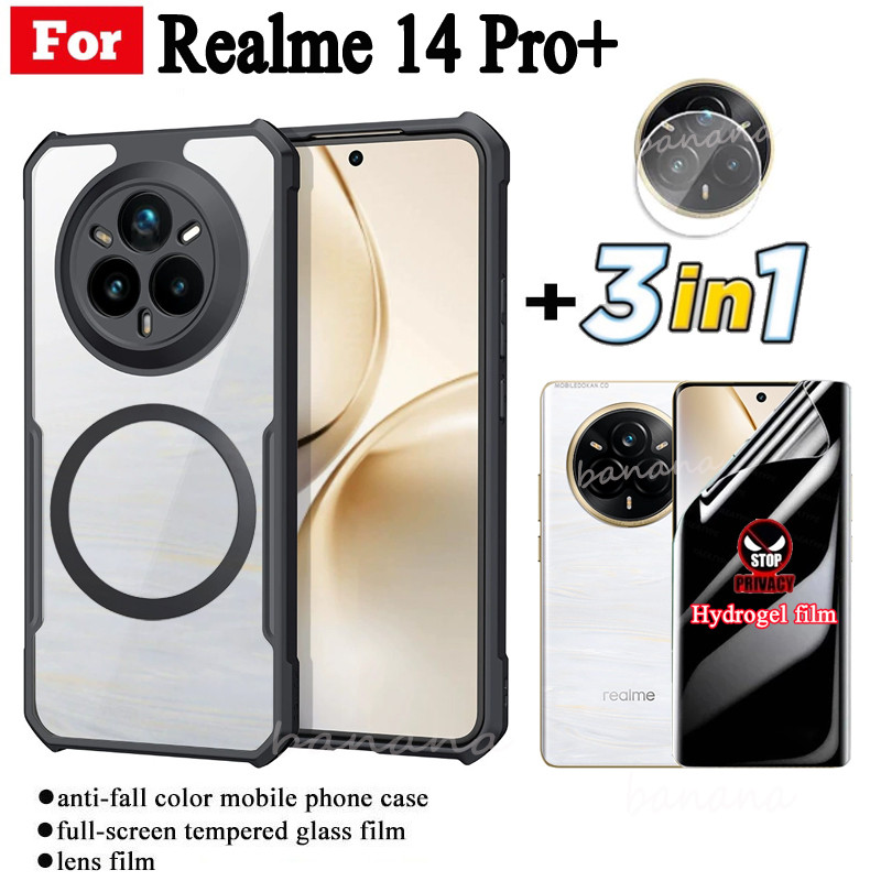 3 in 1 Realme 14 Pro+ Shockproof Phone Case With Magnetic Wireless ...