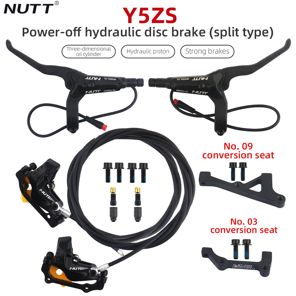 NUTT Electric Scooter 4 Piston Hydraulic Disc Brake 140 160 180 Rotors ...
