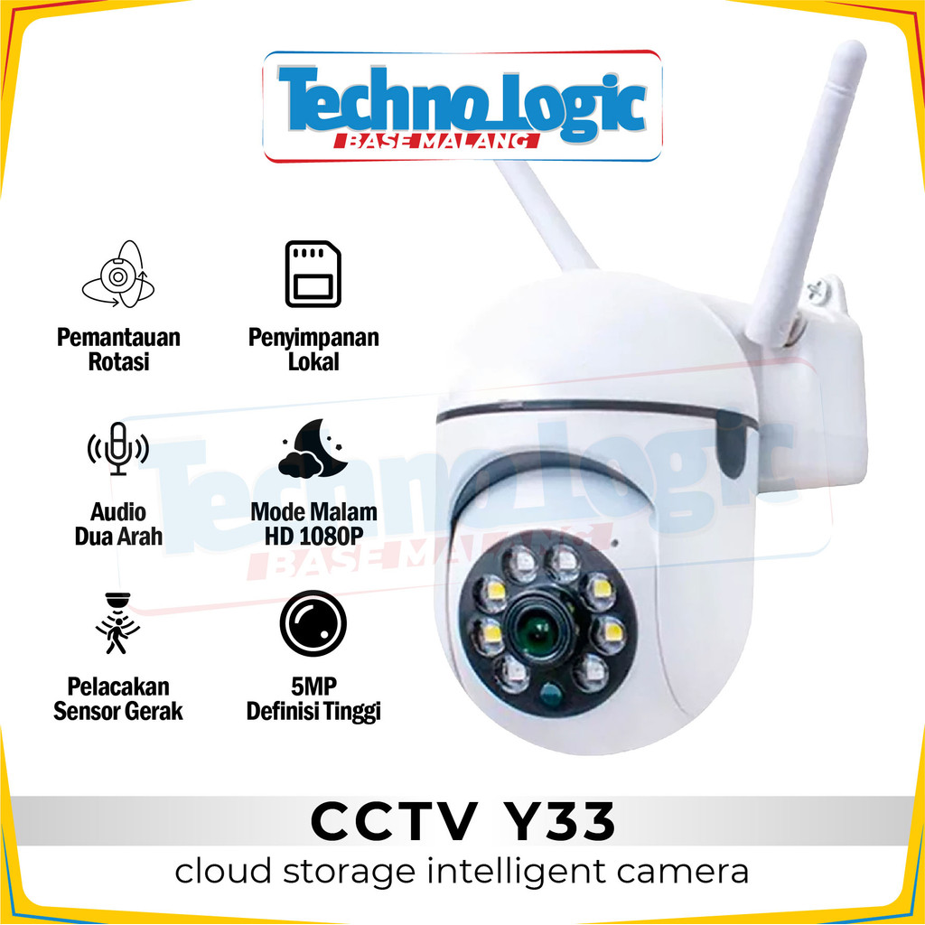 Smart CCTV Y33 Wide Camera Night Vision PTZ V360 Pro, IP Camera with 2 ...