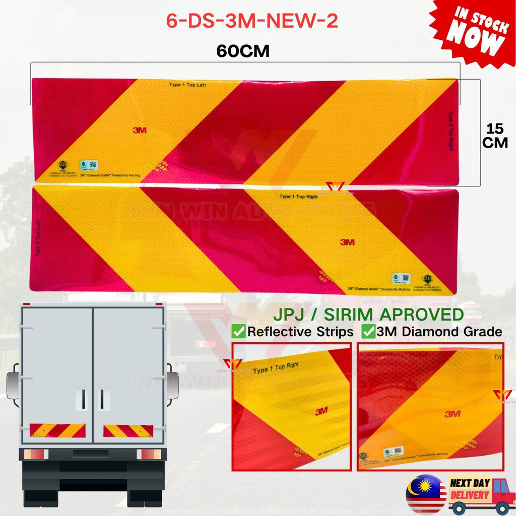 3M Diamond Grade Reflective Sticker With Sirim ; PELAKAT LORI Puspakom ...