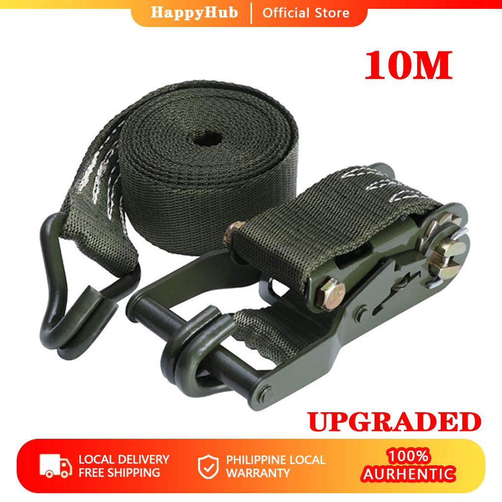 10m Ratchet Strap Tie Down Adjustable Heavy Duty Tie-Down Ratchet Cargo Truck Straps Wire Hook ...