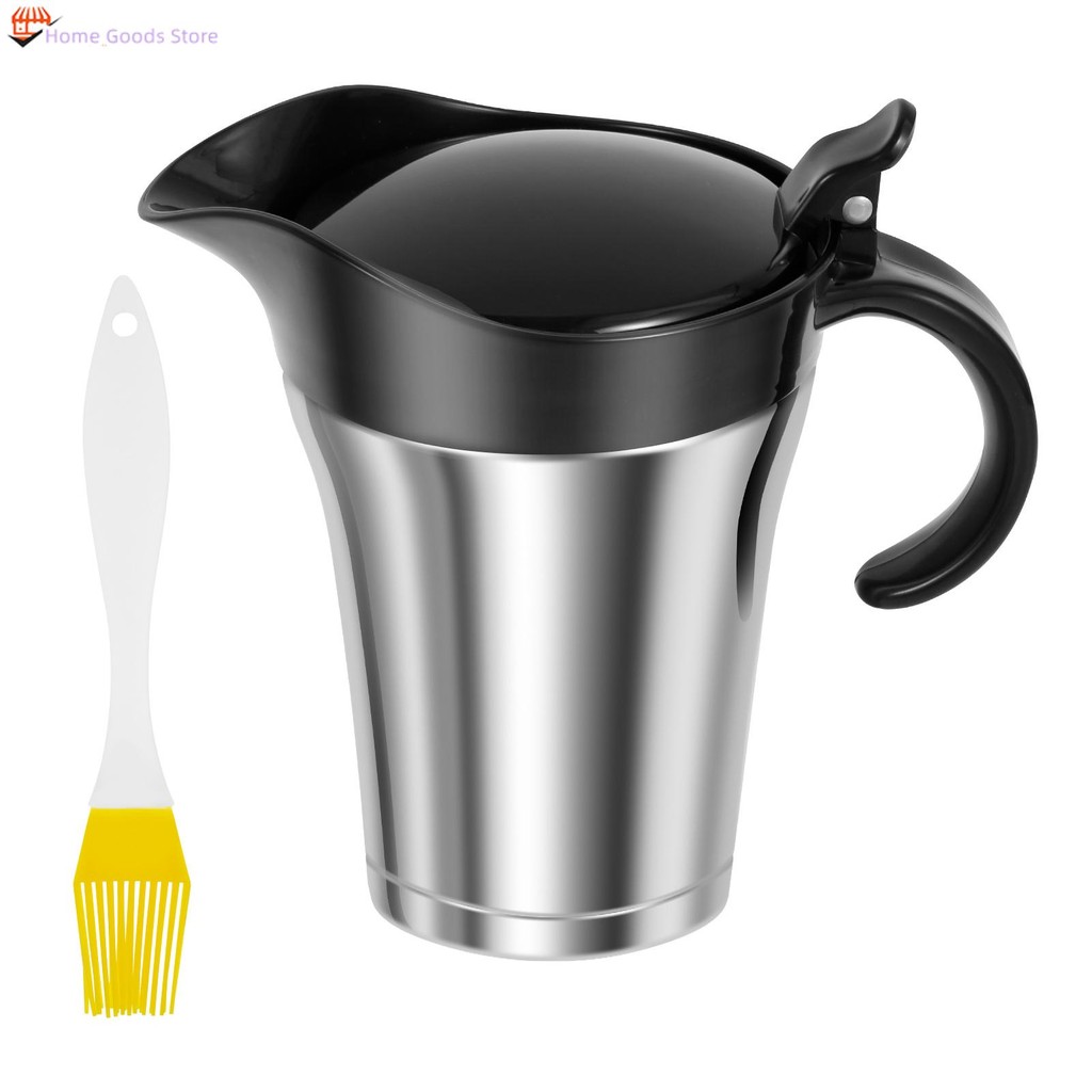 Double Insulated Gravy Boat Stainless Steel Gravy Warmer Pitcher 750ml ...