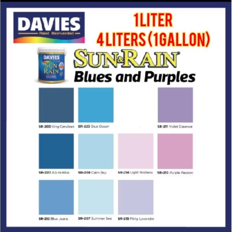 DAVIES SUN & RAIN / SUN AND RAIN PINTURA PANG CEMENT WATERBASED ...