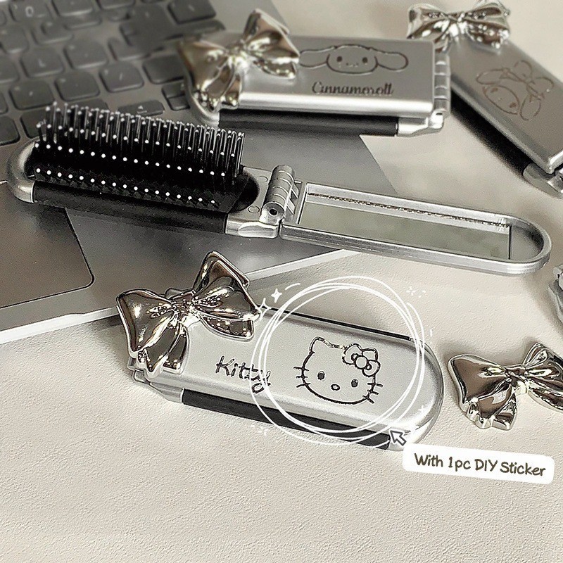 Hello Kitty Sanrio Folding Hair Comb Hair Styling with Mirror My Melody ...