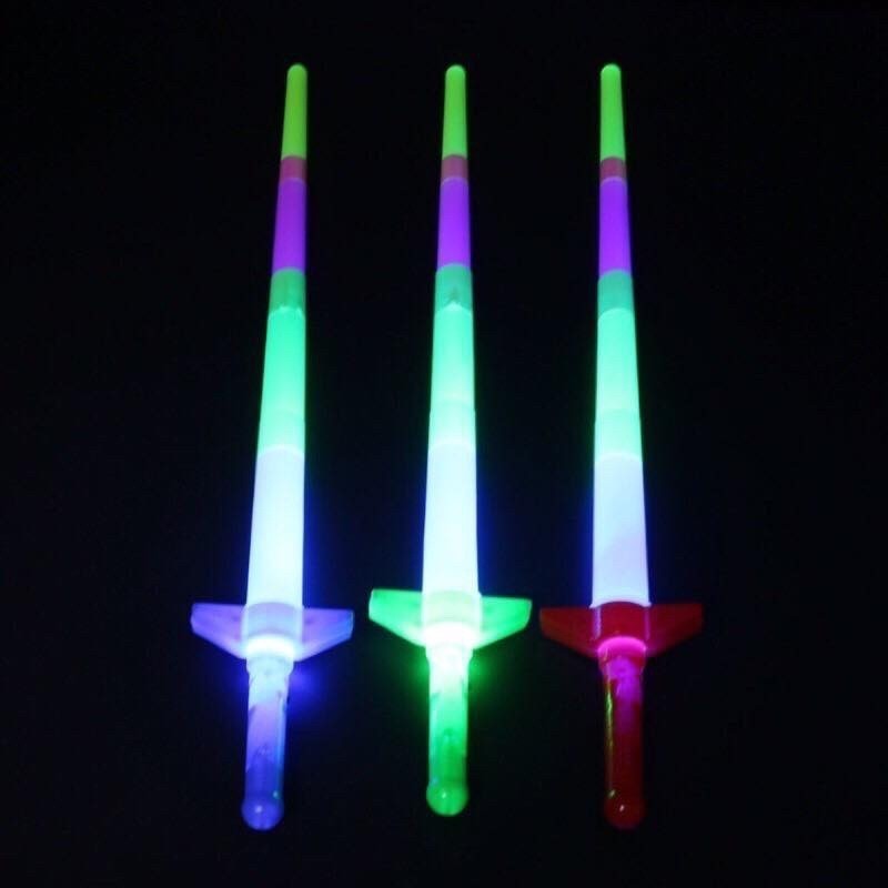 Honcer Toys 4in1 light sword Section Extendable LED Glow Sword Kids Toy ...