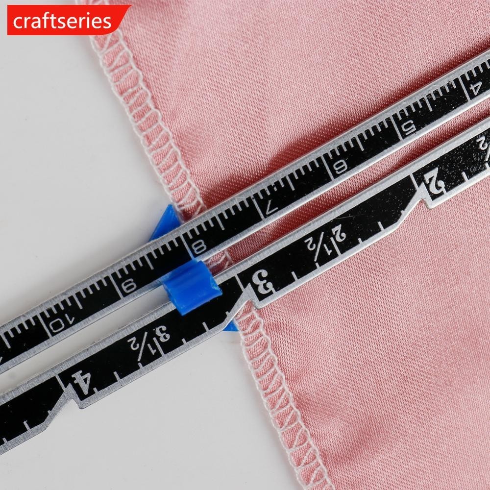 CRAFTSERIES Sliding Gauge Sewing Measuring Tool Aluminum Quilting Ruler ...