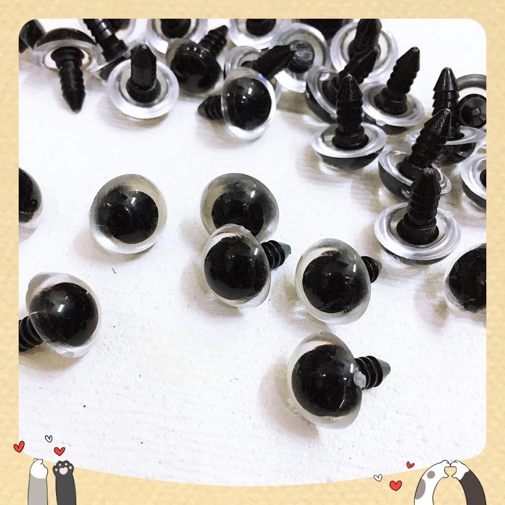 Transparent colored animal eyes with safety pins for babies (1 pair ...