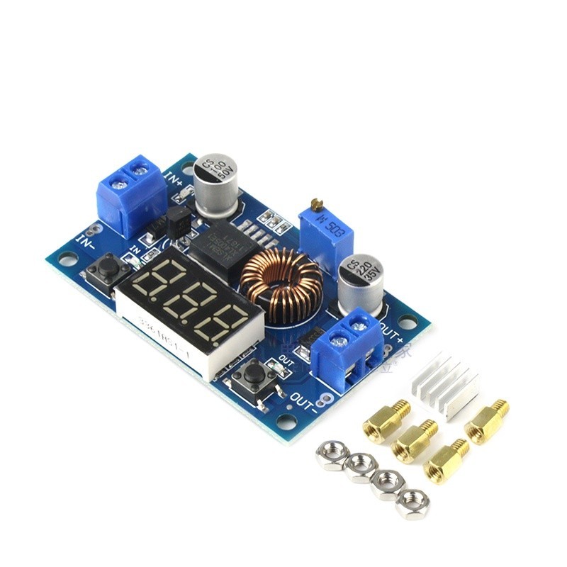 XL4005 5A high-power 75W DC DC adjustable step-down power supply module ...