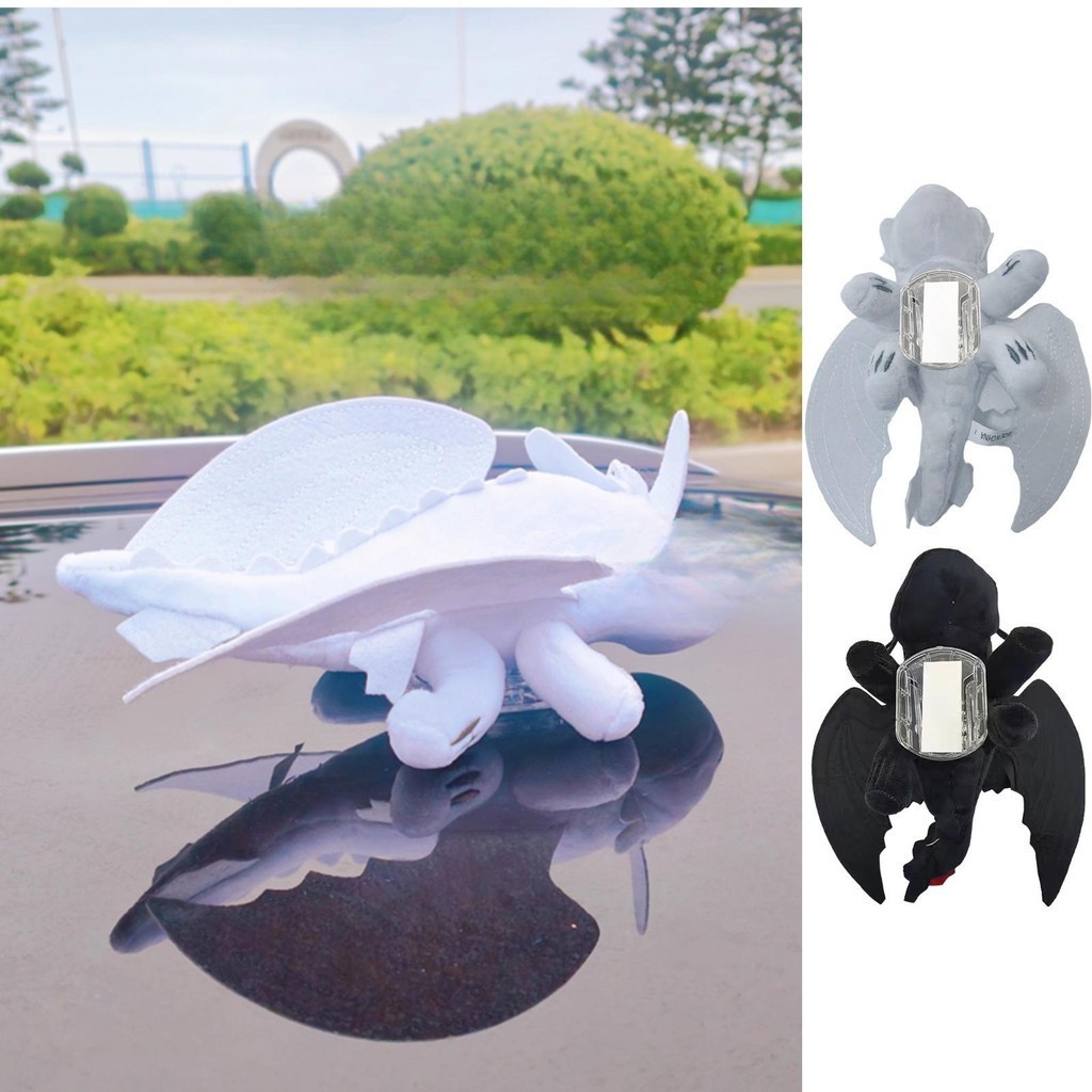 Car Toothless Little Flying Dragon Roof Sunroof Doll Cute Cartoon Plush ...