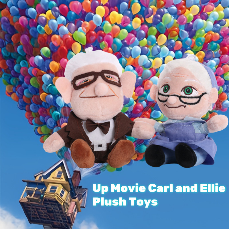Up Movie Carl and Ellie Plush Toys Animated Character Dolls Perfect ...