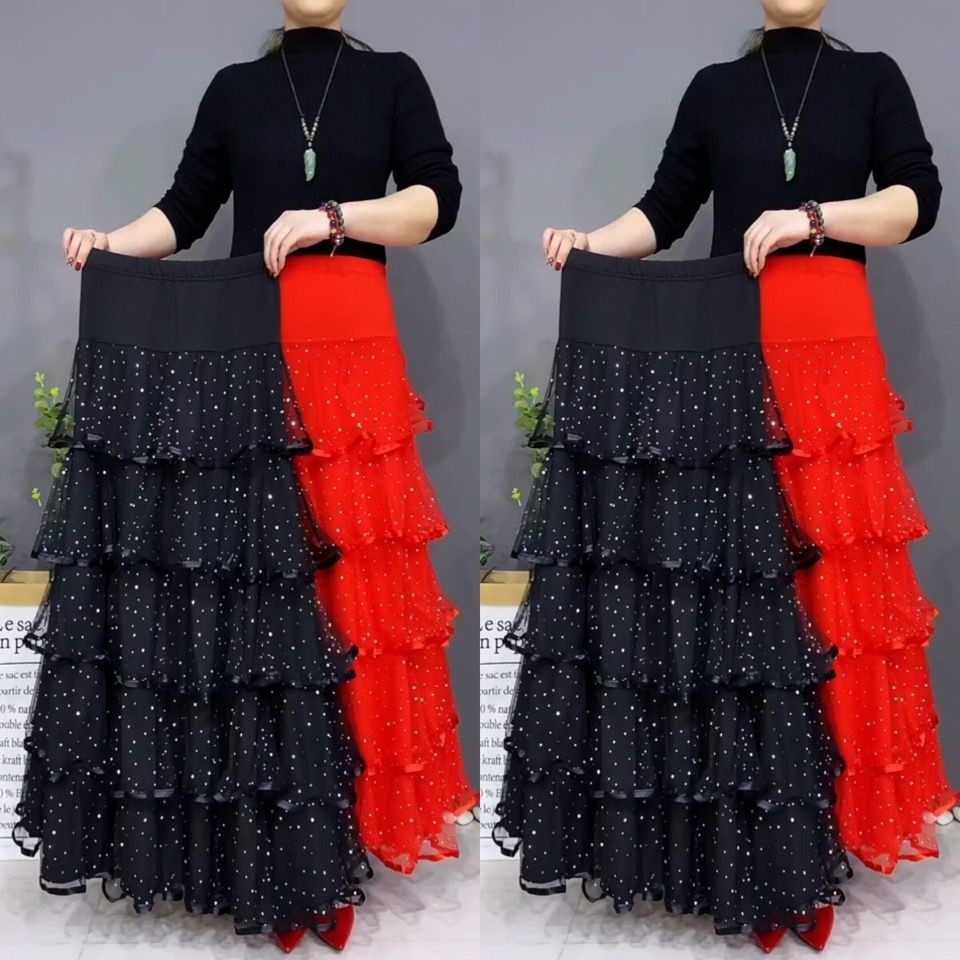 National Standard Dance Waltz Performance Costume Large Swing Skirt ...