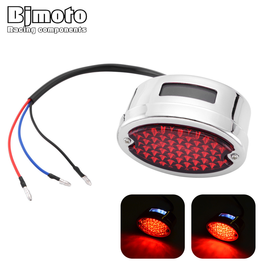 Motorcycle LED Tail Light For Softail Chopper Bobber Taillight Cat Eye ...