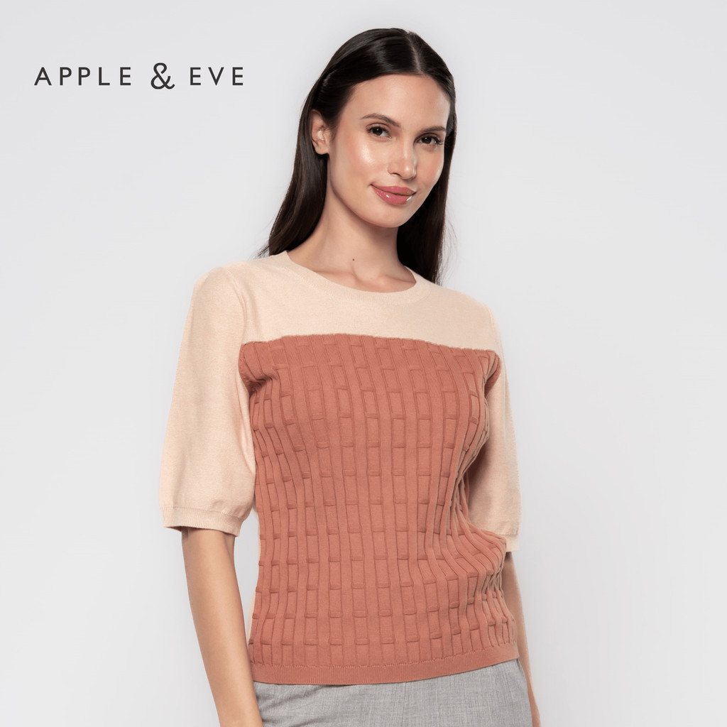 Apple & Eve Margarette Two Tone Textured Knit | Shopee Philippines