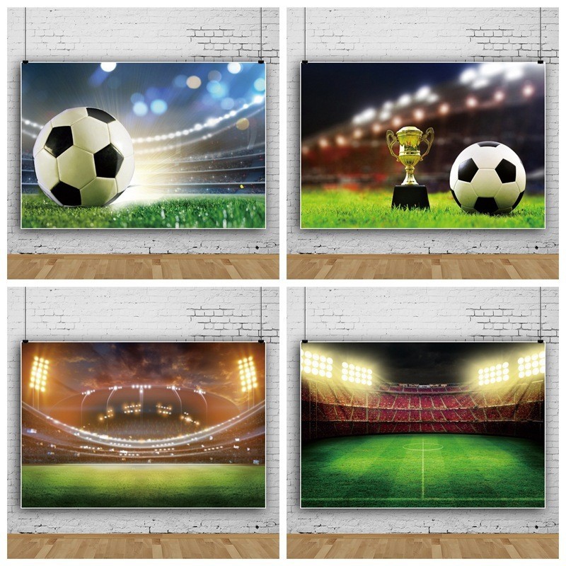 Newborn Baby 1st Birthday Party Backdrops Soccer Ball For Boy Ball Cake ...