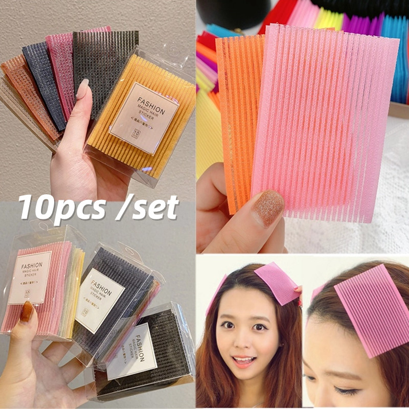 1box/10pcs Hair Velcro Pad Magic Paste Bangs Sticky Bangs Puffy Hair ...